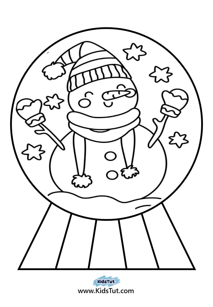 Free Printable Snow Globe coloring pages for kids - KidsTut