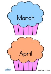 Easy Classroom Birthday Chart: Cupcake Theme - KidsTut