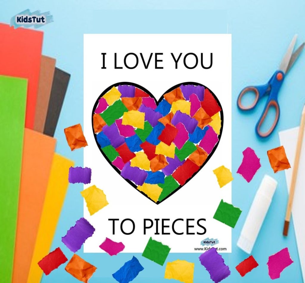 I Love You to Pieces: Easy Valentine Craft - KidsTut