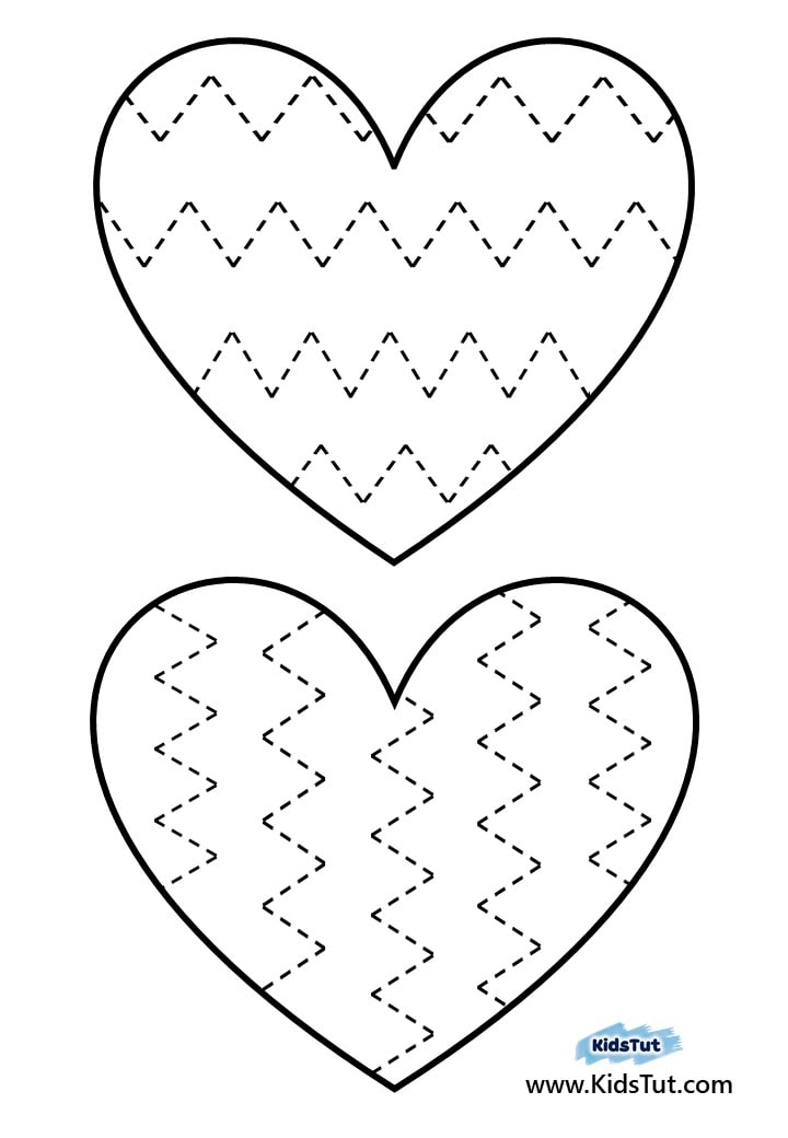 Free Valentine’s Heart Coloring Pages for Kids - KidsTut