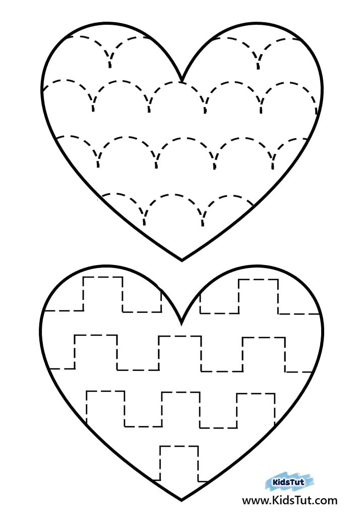 Free Valentine’s Heart Coloring Pages for Kids - KidsTut