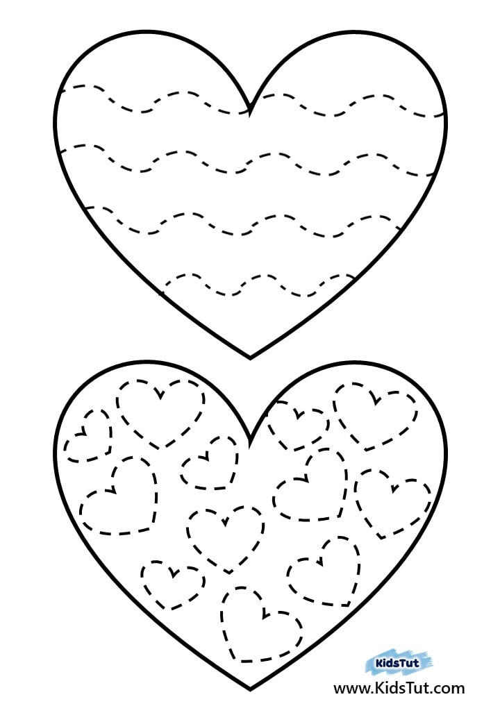 Free Valentine’s Heart Coloring Pages for Kids - KidsTut