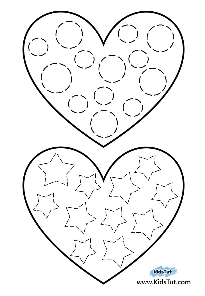Free Valentine’s Heart Coloring Pages for Kids - KidsTut