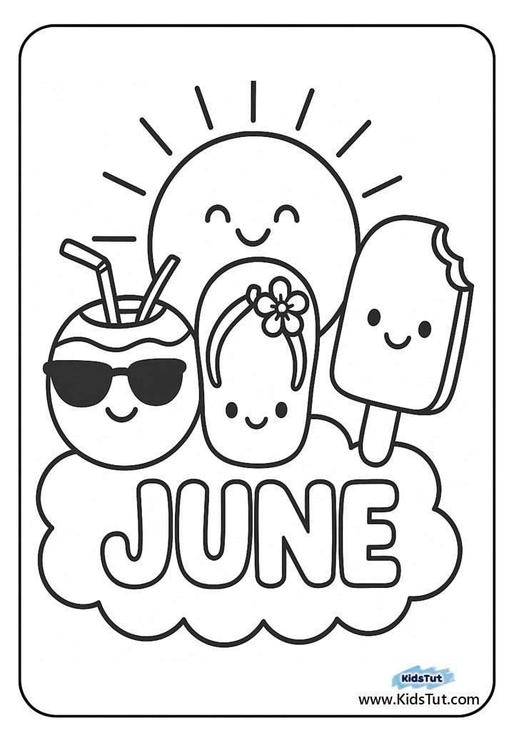 Free June Coloring Pages Printable for Kids - KidsTut