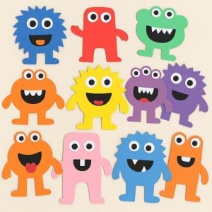 Monster Activity Sheets for Kids: Easy Cut & Paste - KidsTut