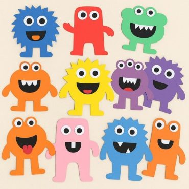 Monster Activity Sheets for Kids: Easy Cut & Paste - KidsTut