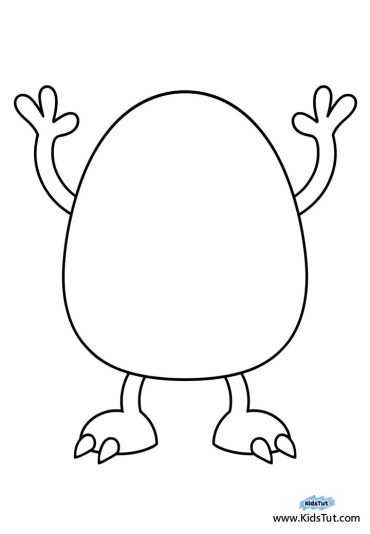 Monster Activity Sheets for Kids: Easy Cut & Paste - KidsTut