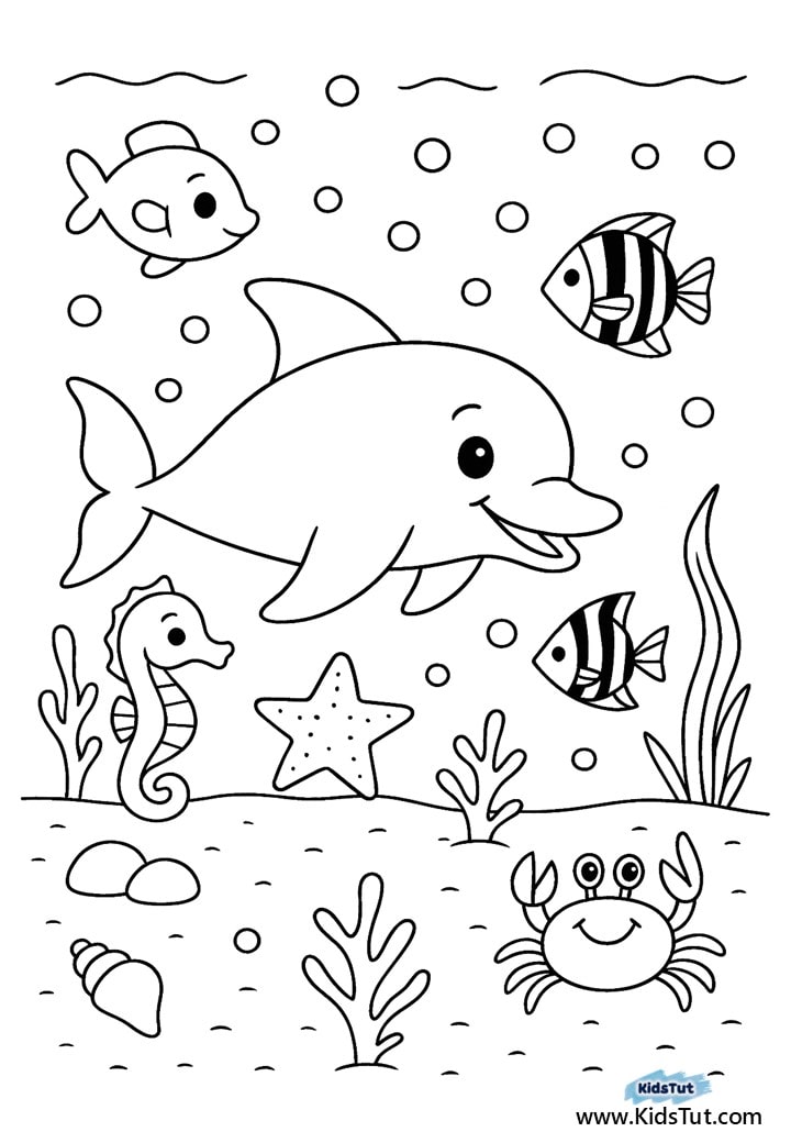 Free Printable Under the Sea Coloring Pages - KidsTut