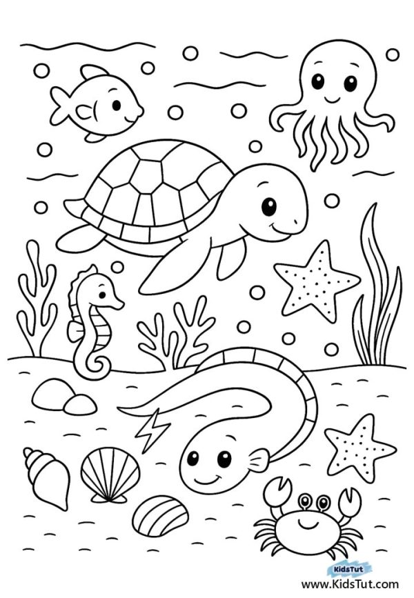 Free Printable Under the Sea Coloring Pages - KidsTut