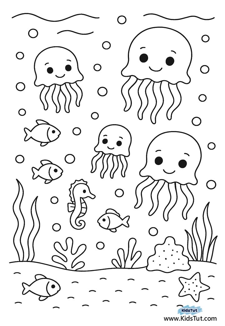 Free Printable Under the Sea Coloring Pages - KidsTut