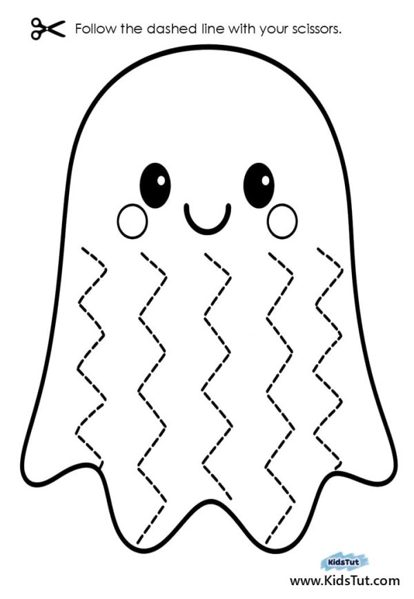 Easy and Fun Ghost Cutting Practice for Kids - KidsTut