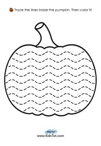 Free Pumpkin Tracing and Coloring Pages for Kids - KidsTut