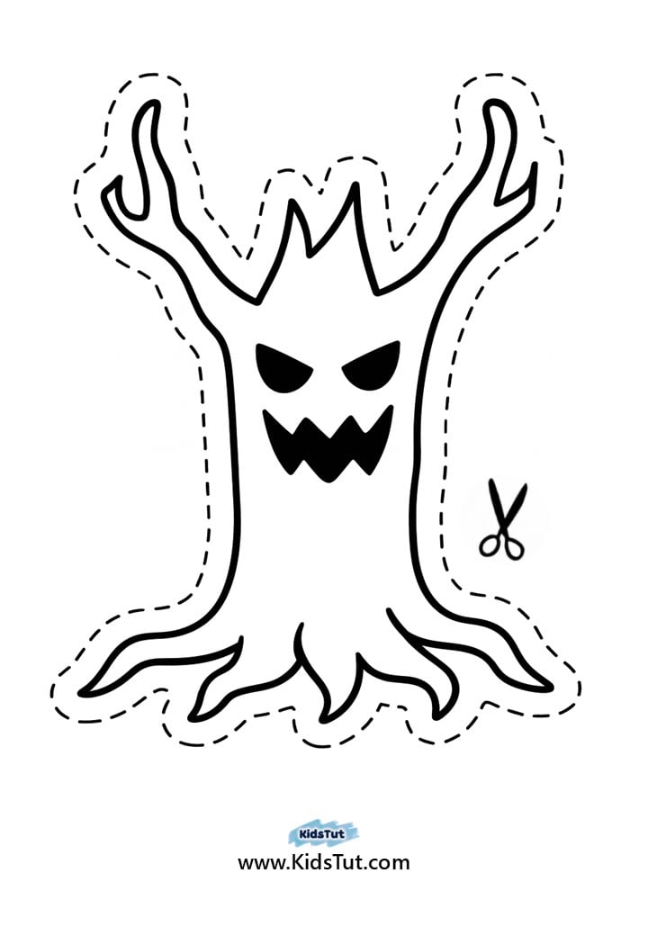 Printable Halloween Cutting Activity for Kids - KidsTut