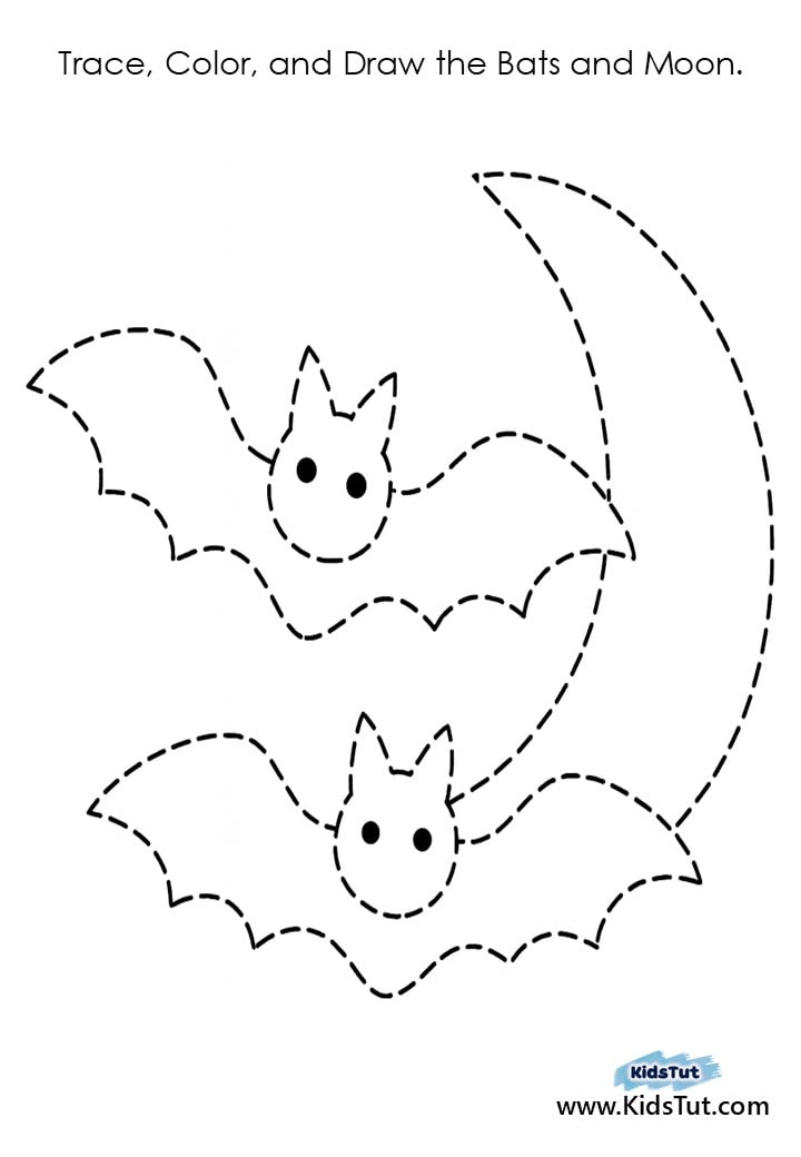 Fun Trace and Color Fall Worksheets for Kids - KidsTut