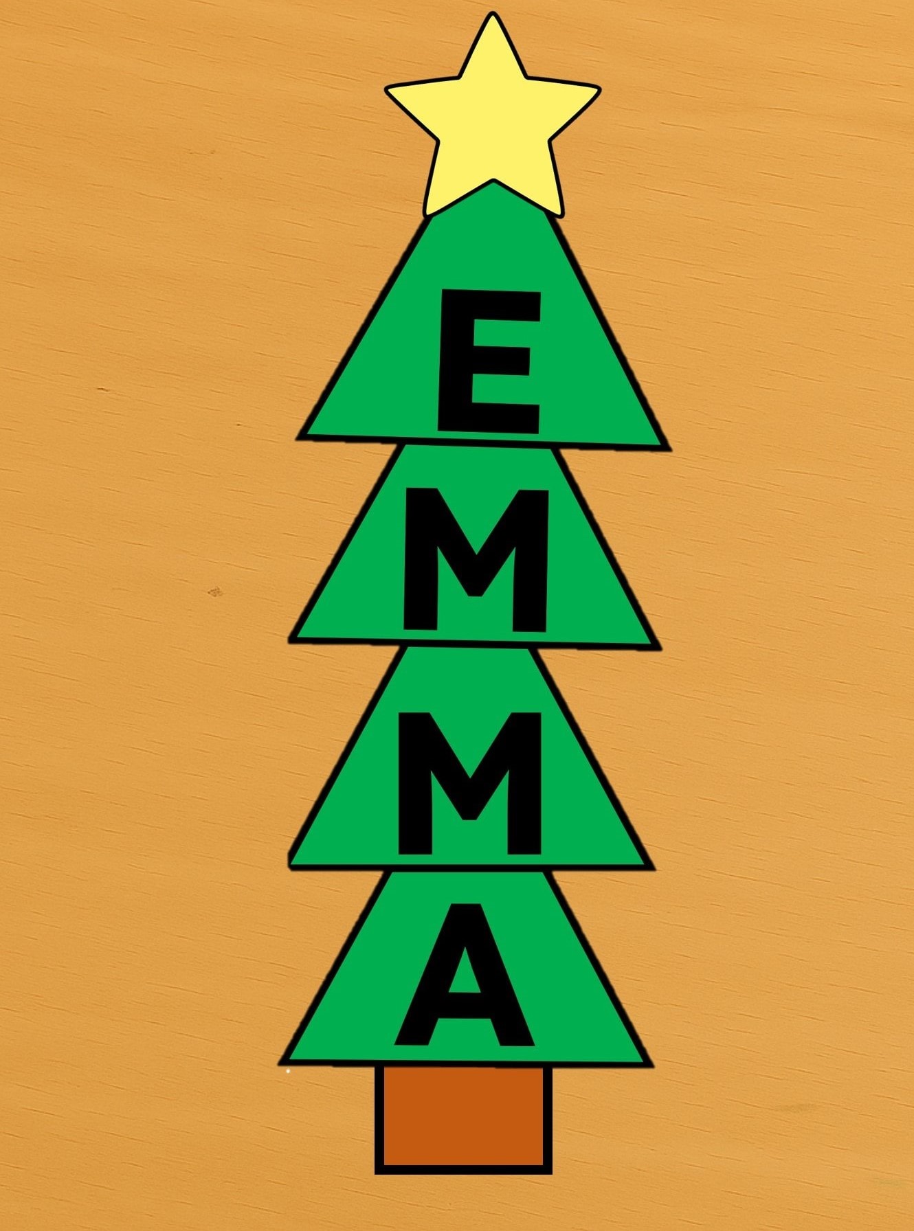 Free Printable Christmas Tree Name Craft for Kids - KidsTut