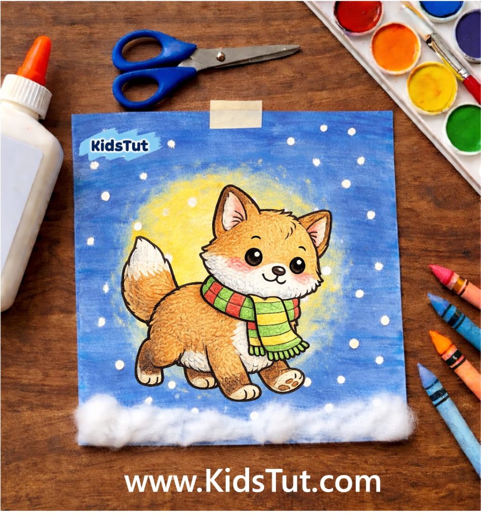 Easy Winter Animal Drawing Craft for Kids - KidsTut