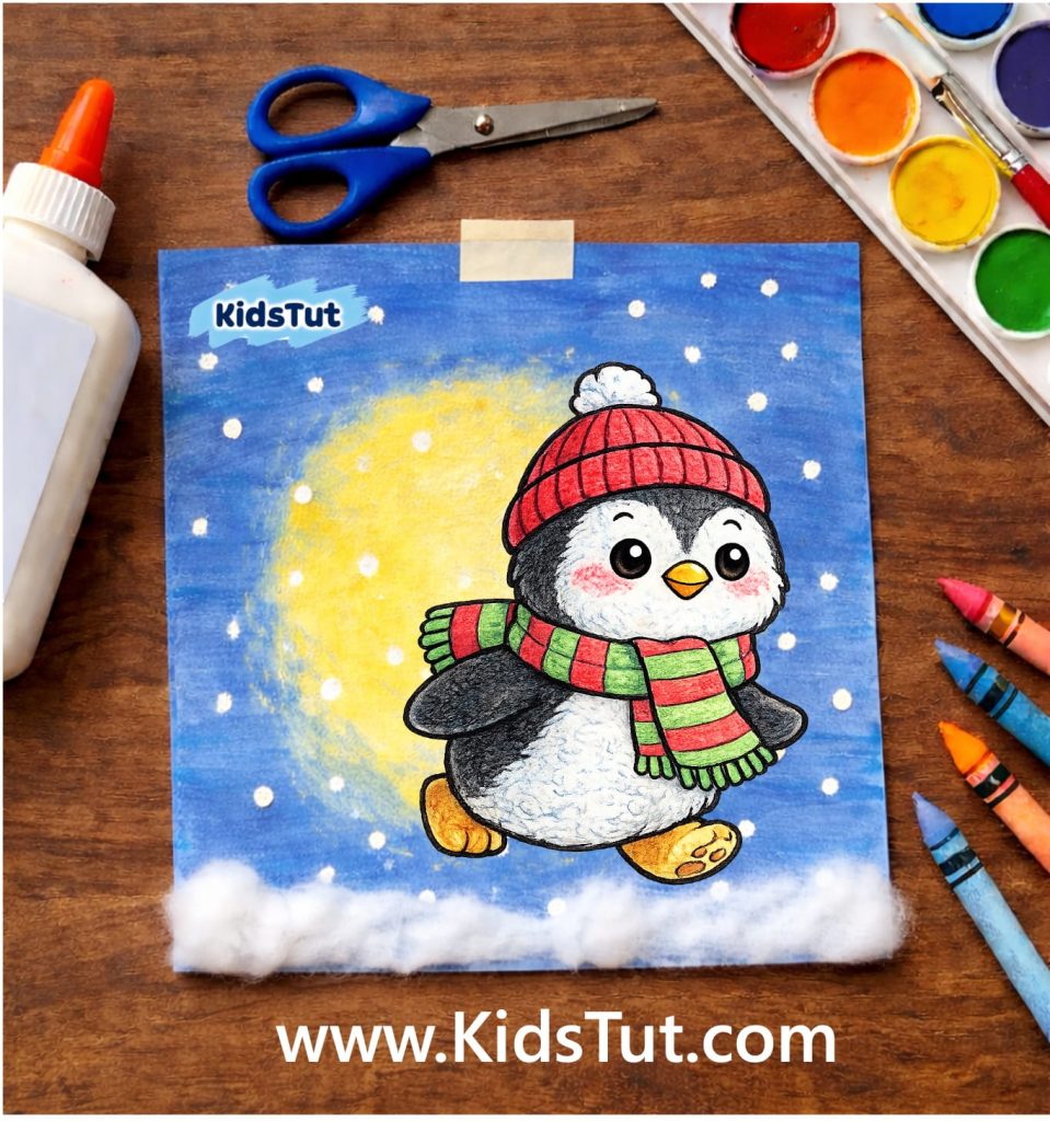Easy Winter Animal Drawing Craft for Kids - KidsTut