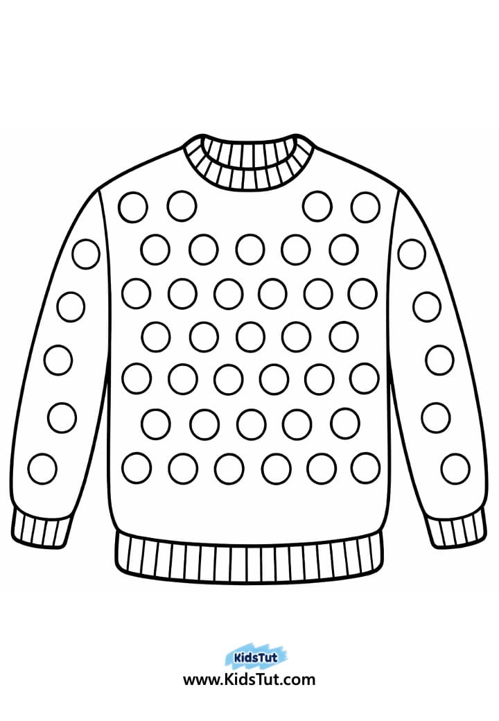 Easy Winter Clothes Dot-Paint Craft for Kids - KidsTut