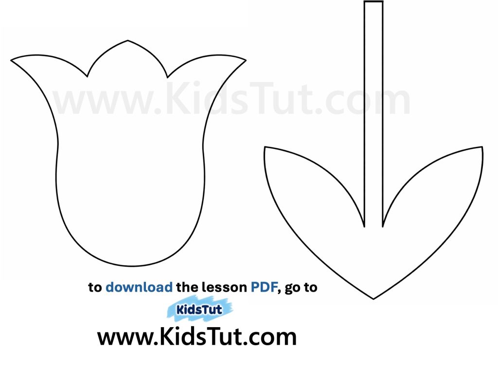 Easy colorful Torn Paper Tulip Craft for Kids - KidsTut